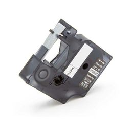 vhbw Schriftband-Kassette kompatibel mit Dymo RhinoPro 6000, 5000, 3000, ILP 219 Etiketten-Drucker 19mm Weiß auf Schwarz, Vinyl