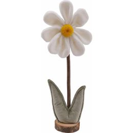 TrendLine - Deko Aufsteller Blume 37 cm weiß grün Figuren