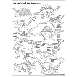 Close Up Dinosaurier Poster Din A3 zum Ausmalen, 120 gr. offset Papier