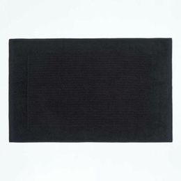 Homescapes - Imperial Badematte 100% Baumwolle, schwarz - Schwarz