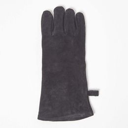 Homescapes - Schwarzer Grill-Handschuh aus Leder - Schwarz