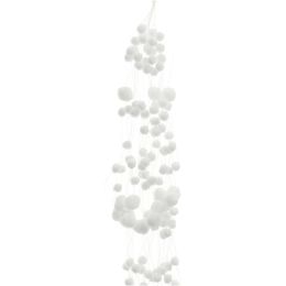 Schneeballgirlande weiß 78 cm Deko Weihnachten - Kaemingk
