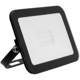 LEDKIA LED-Flutlichtstrahler 20W 120lm/W IP65 Slim Glas Schwarz Weiß 6000K 110°30 mm