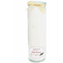 Candle Factory - Big Jumbo White Christmas Duftkerze Dekokerze weiß 306-052