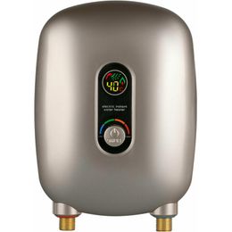 Senderpick - 220v Durchlauferhitzer Warmwasserspeicher Warmwasserbereiter Tankless Sofortiger Durchlauferhitzer 6500W (Gold Drehknopf)