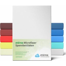 Etérea - Microfaser Spannbettlaken Weiss 90x200 - 100x200 cm - Weiss