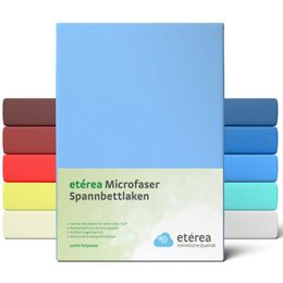 Etérea - Microfaser Spannbettlaken Hellblau 140x200 - 160x200 cm - Hellblau