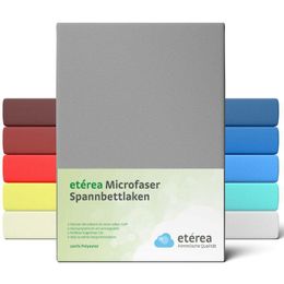 Etérea - Microfaser Spannbettlaken Grau 140x200 - 160x200 cm - Grau