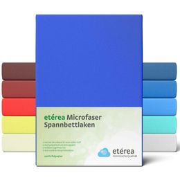 Etérea - Microfaser Spannbettlaken Blau 180x200 - 200x200 cm - Blau