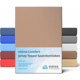 Etérea - Jersey Topper Spannbettlaken, 200x200 - 200x220 cm Stucco - Stucco