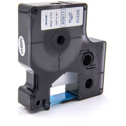 vhbw Schriftband-Kassette kompatibel mit Dymo LabelManager 100, 100 Plus, 120P, 160, 200, 210D, 260P, 280 Etiketten-Drucker 9mm Blau auf Transparent