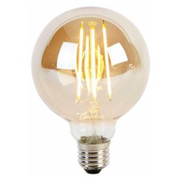 LUEDD - E27 3-stufig dimmbare LED-Lampe G95 Rauchglas 5W 380 lm 2200K - Gold/Messing