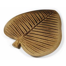 Holz Schale in Blattform Deko Schale Tischdeko Naturprodukt Ablageschale