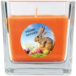 Duftkerze im Glas - Ostern Orange - Viereck 190gr ( 50h ) - Orange