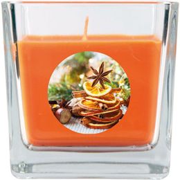 Duftkerze im Glas - Weihnachten Orange - Bonbon 190gr ( 50h ) - Orange