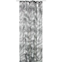 Gardine (Black&White) Voile mit Kräuselband 140x245cm Universalbandvorhang für zu Hause, transparente und moderne Fensterdekoration - Black&White