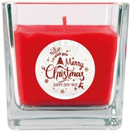 Duftkerze im Glas - Weihnachten Rot - Bonbon 190gr ( 50h ) - Rot