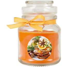 Duftkerze im Glas - Weihnachten Orange - Bonbon 120gr ( 30h ) - Orange