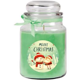 Hs Candle - Duftkerze im Glas - Weihnachten Grün - Bonbon 500gr ( 110h ) - Grün
