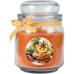 Duftkerze im Glas - Weihnachten Orange - Bonbon 300gr ( 70h ) - Orange