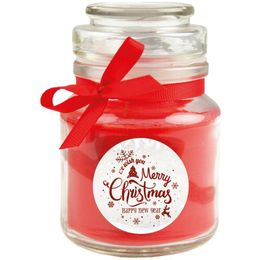 Duftkerze im Glas - Weihnachten Rot - Bonbon 120gr ( 30h ) - Rot