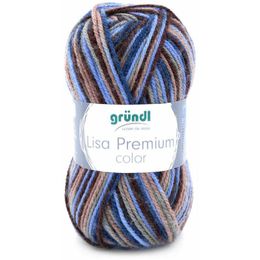 gründl Wolle Lisa Premium color 50 g braun-beige-blau-color Wolle - Gründl