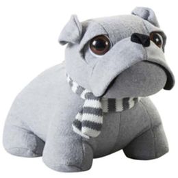 INDA-EXCLUSIV Türstopper Bulldogge / Mops Grau H20cm-D991324-Grau