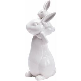 TrendLine - Dekofigur Hase Keramik 25,5 cm weiß Figur