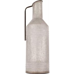 DIJK NATURAL - Dijk Metallvase hellgrau 19 x 18 x 57 cm Deko-Accessoires