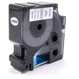 Schriftband-Kassette kompatibel mit Dymo LabelManager 200, 300, 350, 350D, 360D, 400, 420P, 450, 450D, 500 Etiketten-Drucker 19mm Blau auf Weiß - vhbw