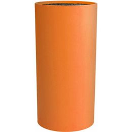 Camry - Messerblock rund mit flexiblem Borsteneinsatz Höhe 22,5cm Orange - Orange