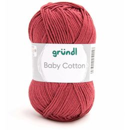 gründl Wolle Baby Cotton 50 g bordeaux Handarbeit - Gründl