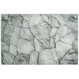 Floordirekt Design-Glas-Memoboard Rock 20 x 60 cm - Grau