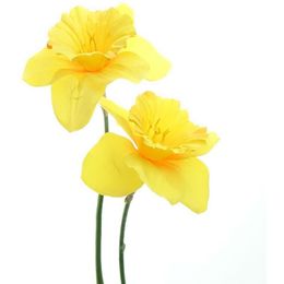 Trompeten-Narzissen - Osterglocken Gelb 2 Blüten 55 cm - Kunstblumen - Gasper