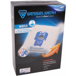 Wessel Werk - 4 x,WBS3 = Swirl S71 Staubsaugerbeutel für Bosch Siemens Privileg Constructa