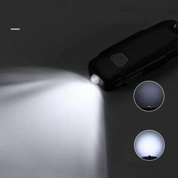 Insma - Set mit 2 schwarzen USB-Mini-LED-Taschenlampen, max. 50 lm, 120 mAh Fantablau
