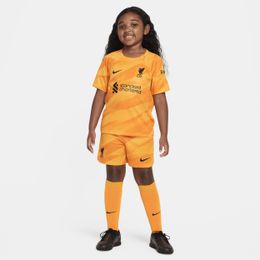 Liverpool FC 2023/24 Goalkeeper dreiteiliges Nike Dri-FIT-Set für jüngere Kinder - Gelb