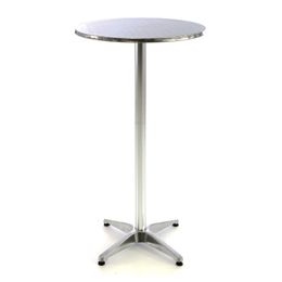 Vcm Stehtisch Bistrotisch klappbar Edelstahl Aluminium Ø60 x H115/75 cm