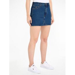 Tommy Jeans Jeansrock Izzie Webrock mit Tommy Jeans Markenlabel, blau