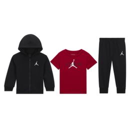 Jordan Essentials 3-Piece Full-Zip Boxed Set dreiteiliges Set für Babys - Schwarz