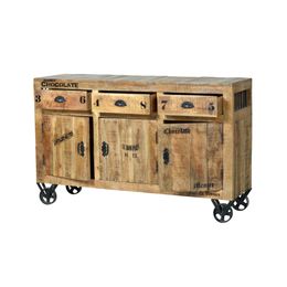 SIT-MÖBEL SIT Möbel RUSTIC Sideboard lackiertes Mangoholz mit starken Gebrauchsspuren Natur Antik