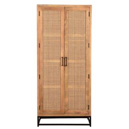 SIT-MÖBEL SIT Möbel CANE Garderobenschrank Mango lackiert mit Rattan-Front, Gestell Metall