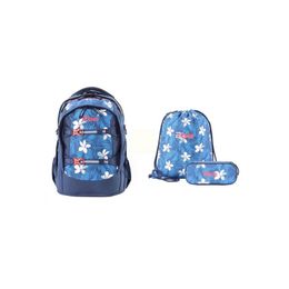 2be Schulrucksack Blue, mit Turnbeutel und Federmäppchen, blau