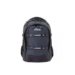 2be Schulrucksack, mit reflektierenden Elementen, grau|schwarz