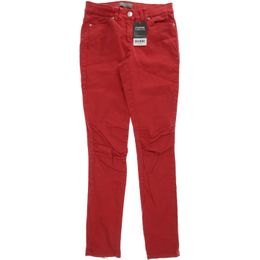 Mandarin Damen Jeans, rot, Gr. 24