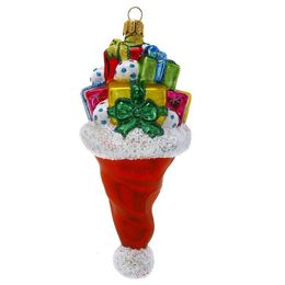 Hamburger Weihnachtskontor Christbaumschmuck Weihnachtsmütze mit Geschenke