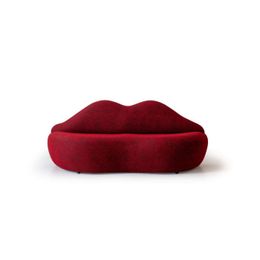 JVmoebel 3-Sitzer 3 Sitzer sofa rot farbe in Form von Lippen stilvoll Sitzpolster