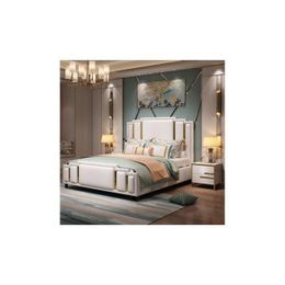 JVmoebel Schlafzimmer-Set Luxus Schlafzimmer Set Design Bett 2x Nachttisch Holz Komplett 3 tlg