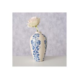 Boltze Dekovase "Martha" aus Keramik in blau/weiß H20cm