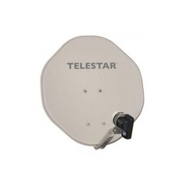 Telestar ALURAPID 45 cm Aluminium Sat-Schüssel mit SKYSINGLE HC LNB beige SAT-Antenne